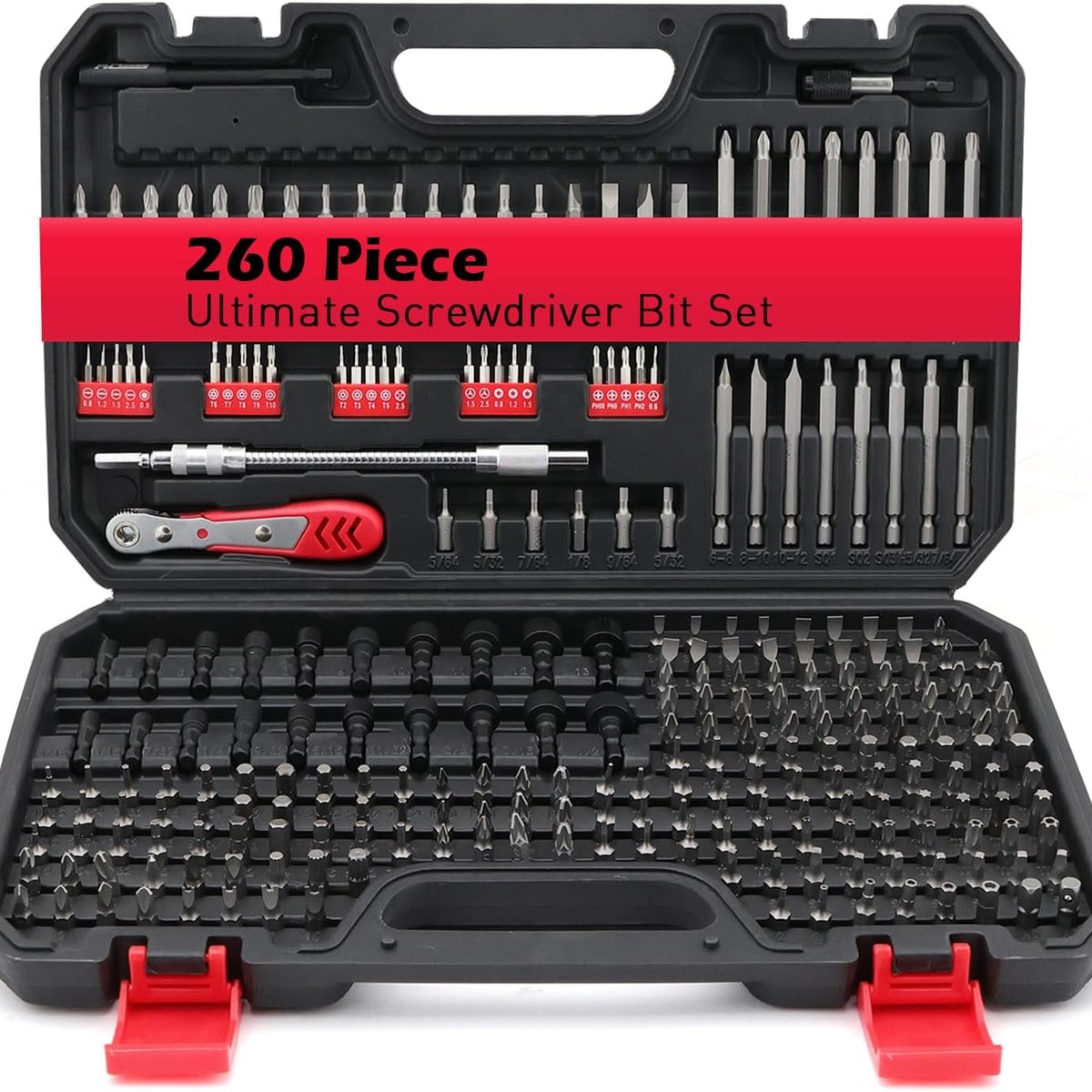260-Piece Precision Screwdriver Set with Ratchet Wrench and Holder ...