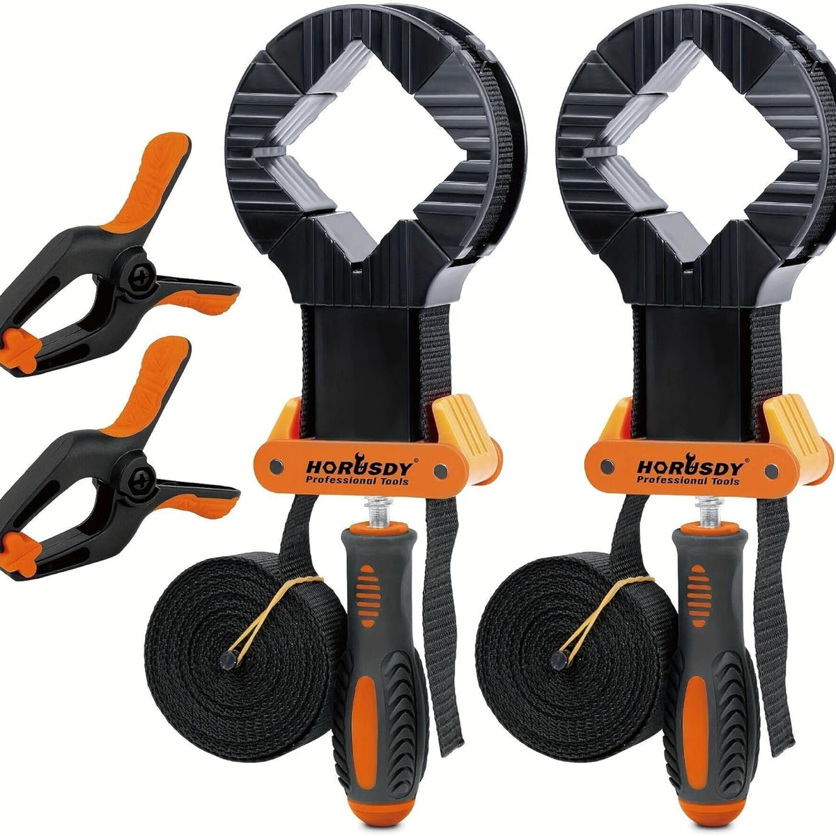HORUSDY 2-Pack Adjustable 4M Belt Clamp for Frames & DIY Projects ...