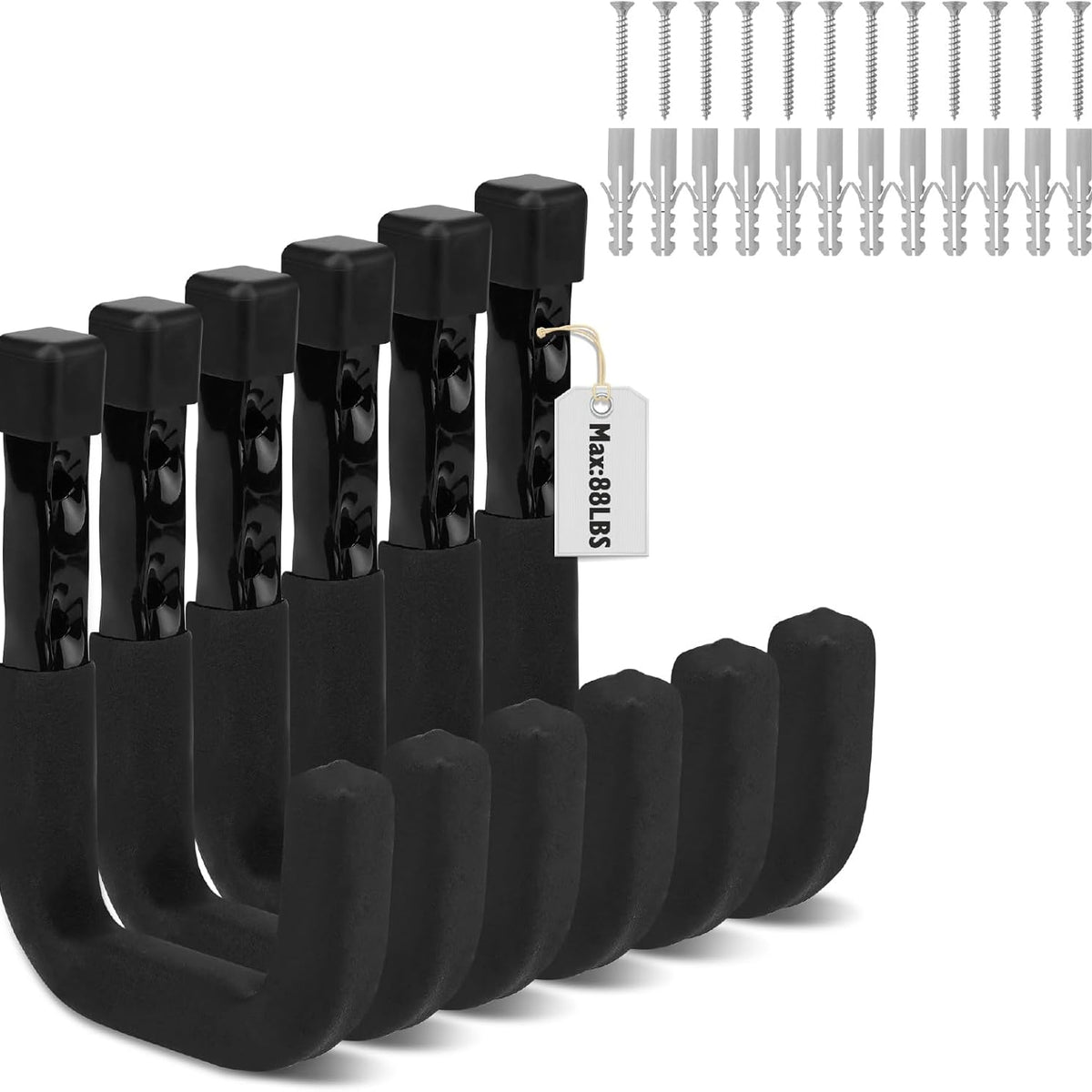 SEDY 6-Pack Heavy Duty Garage Storage Hooks, Wall Mount J Hooks – SEDY ...