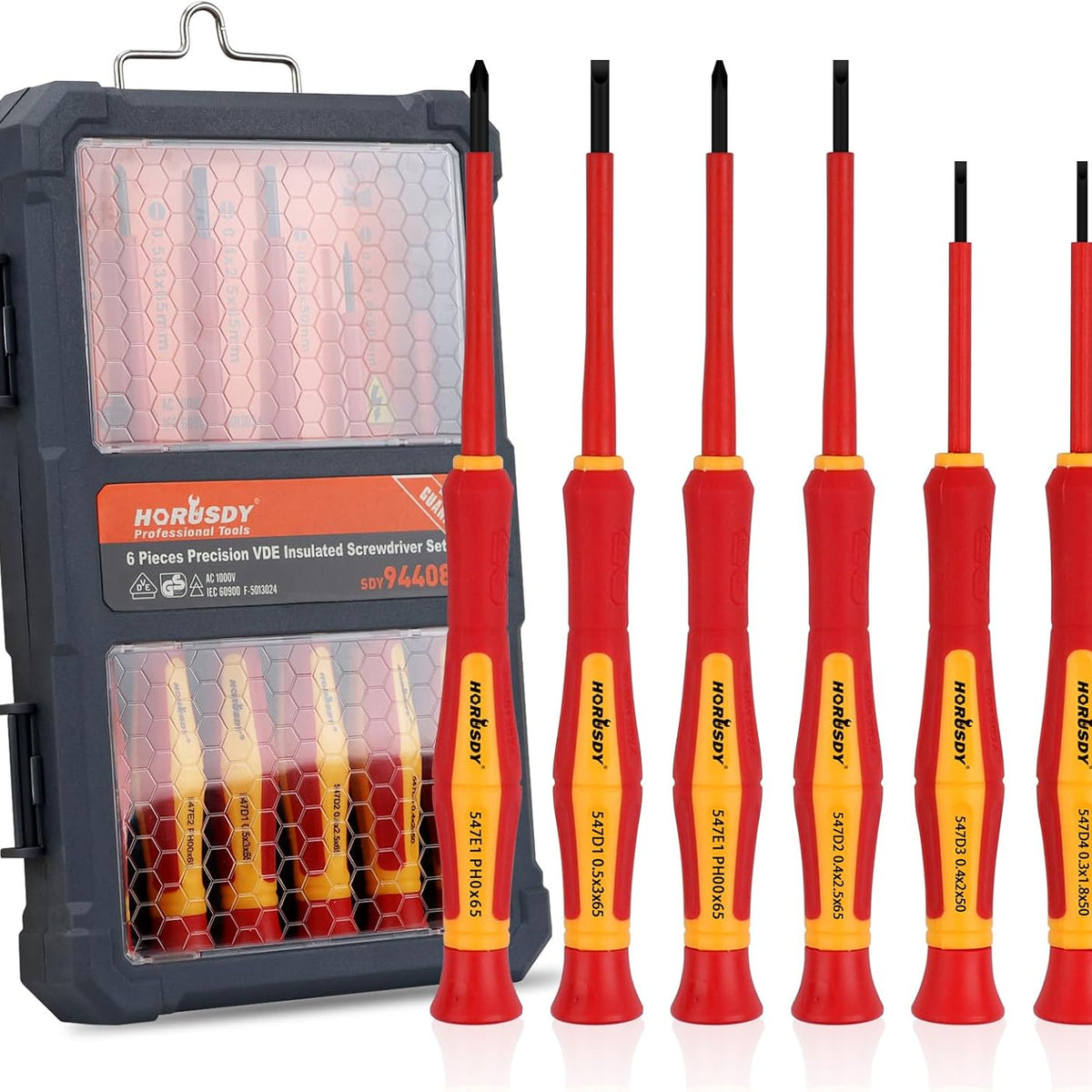HORUSDY 6-Piece VDE Insulated Screwdriver Set 1000V Rated – SEDY-Tools ...