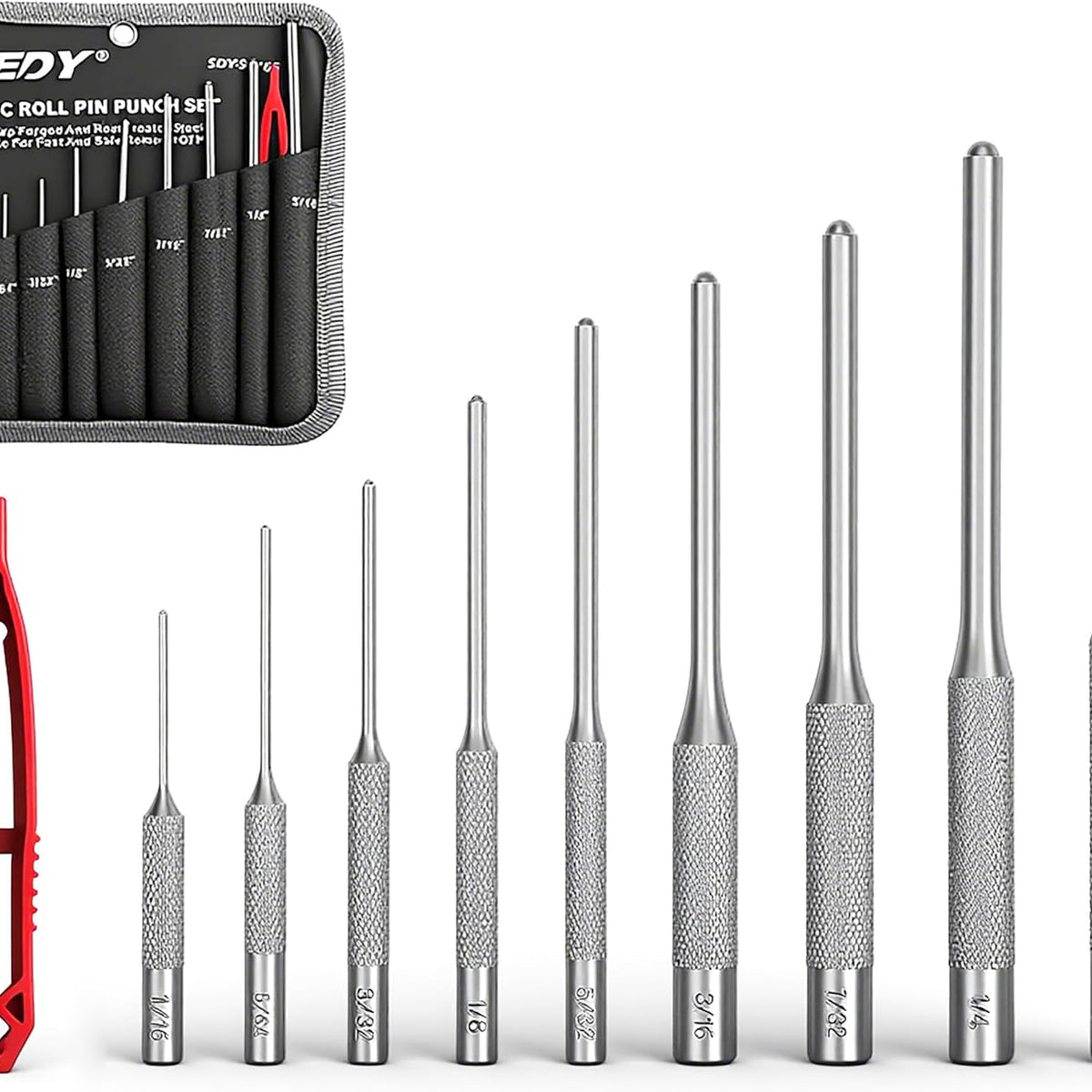 SEDY 9-Piece Roll Pin Punch Set with Case and Pin Tool – SEDY-Tools Online